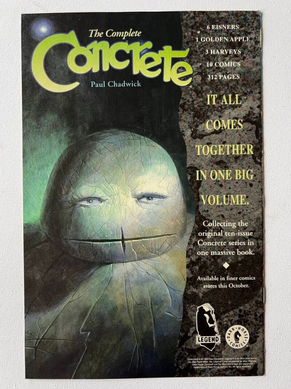 Concrete Hero Special (1993 Dark Horse / Legend / Hero) - FBI-Comics